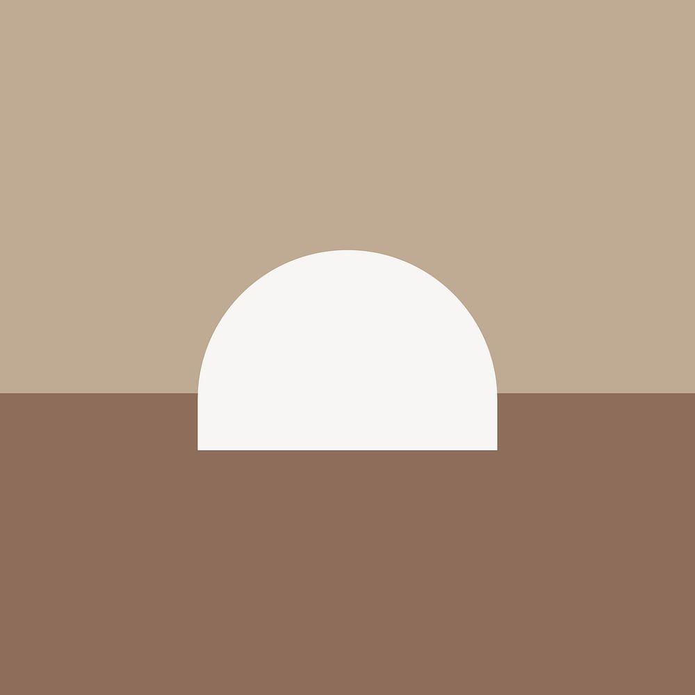 Brown half oval frame editable | Premium Vector - rawpixel