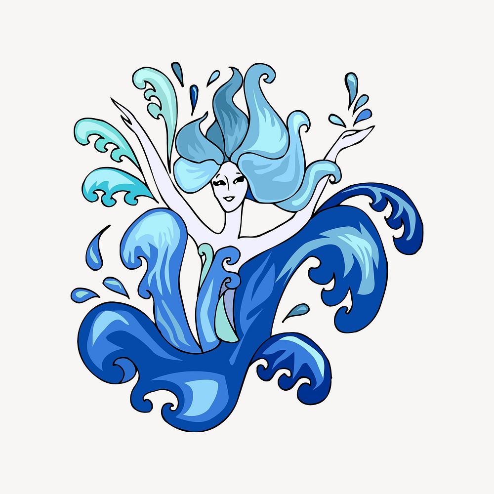 Water performer clip art vector | Free Vector - rawpixel