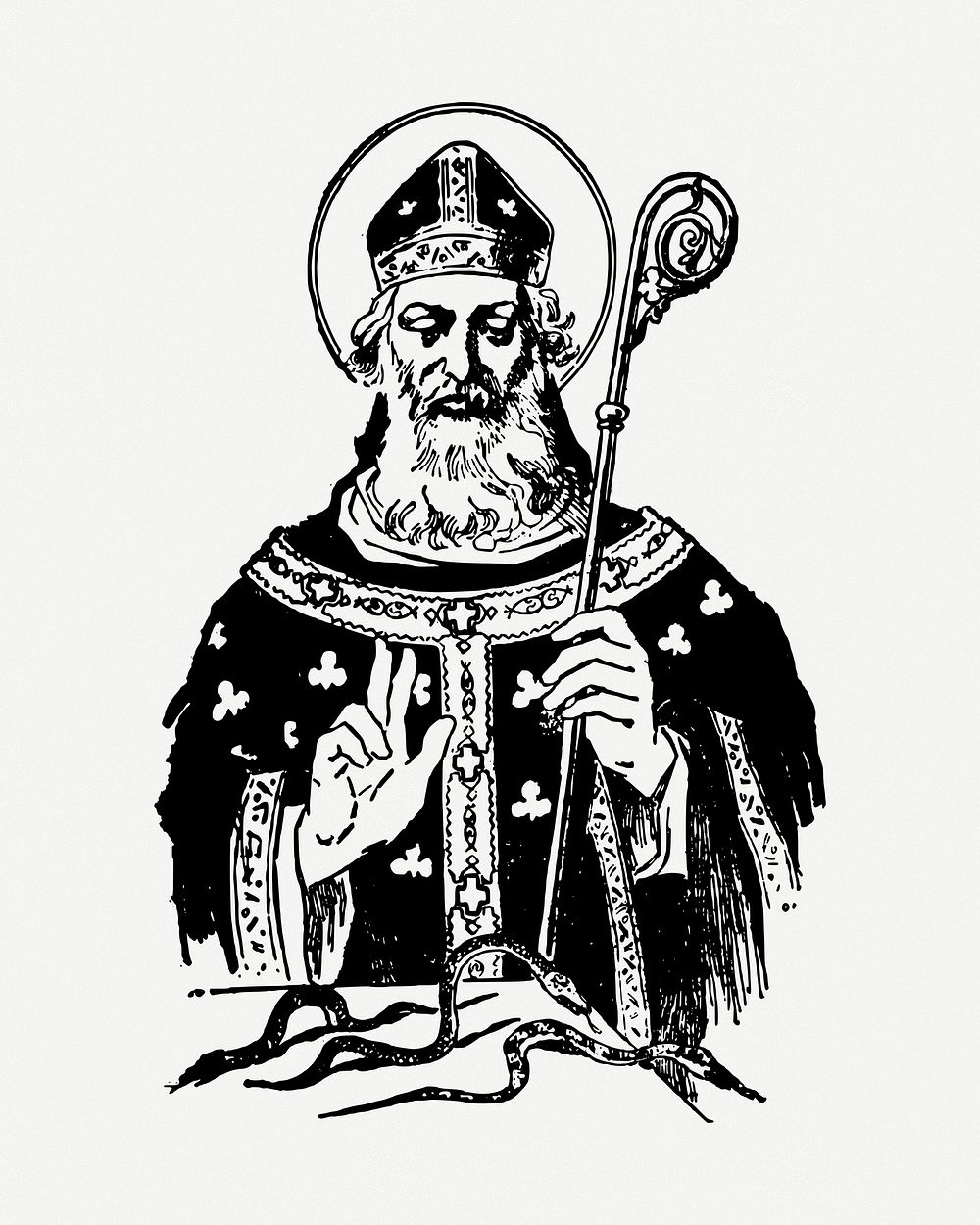 Catholic St Patrick clip art | Free PSD - rawpixel