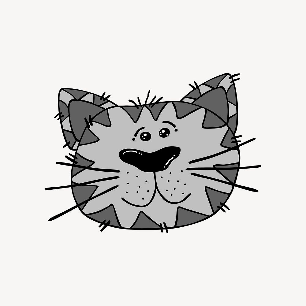 Cat cartoon collage element vector. | Free Vector - rawpixel