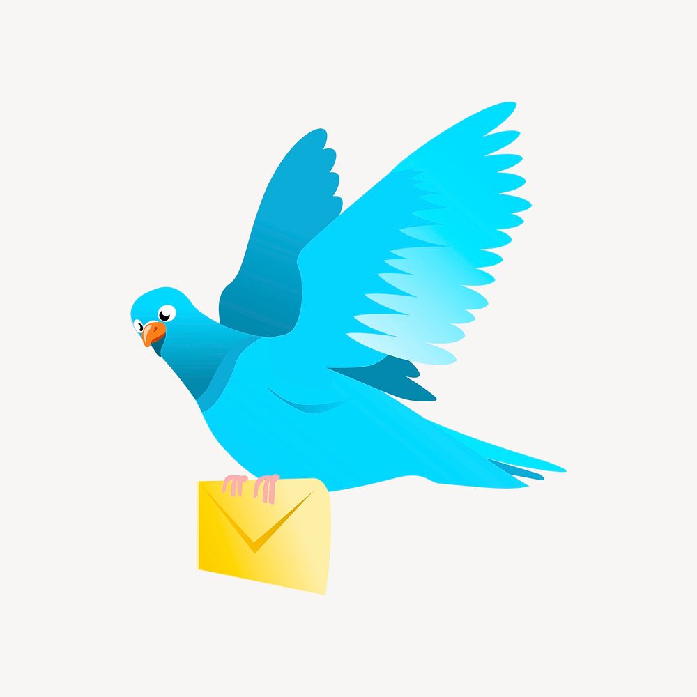 Pigeon post illustration vector | Free Vector - rawpixel