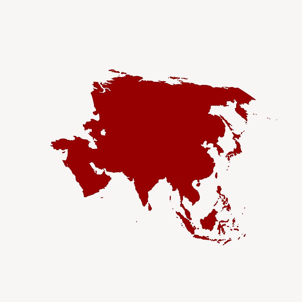 Asia map illustration vector | Free Vector - rawpixel