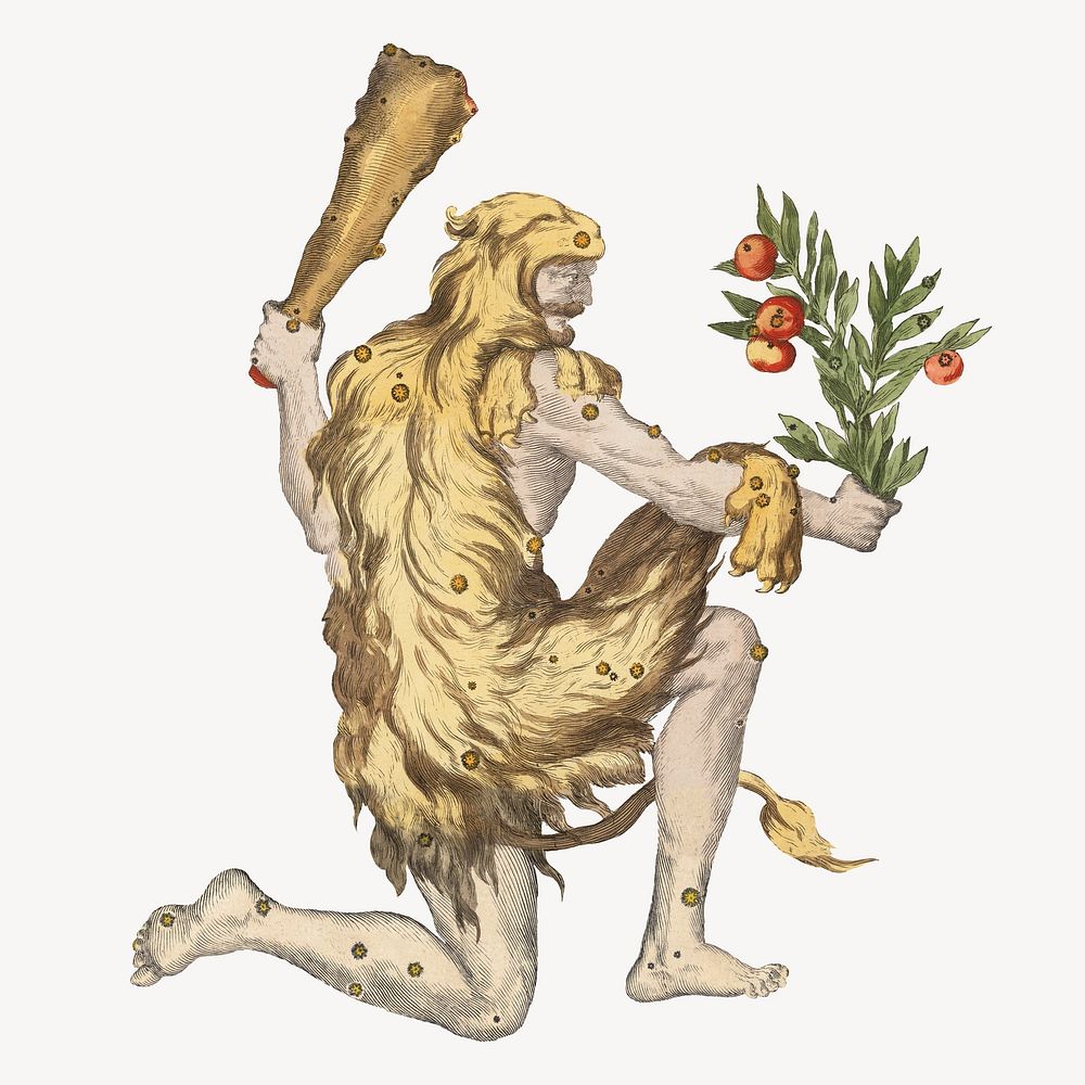 Hercules man constellation, astrology illustration | Premium Photo ...