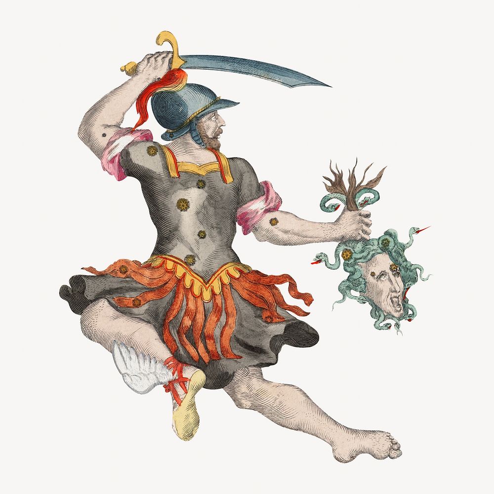 Perseus man constellation, astrology illustration | Premium Photo ...