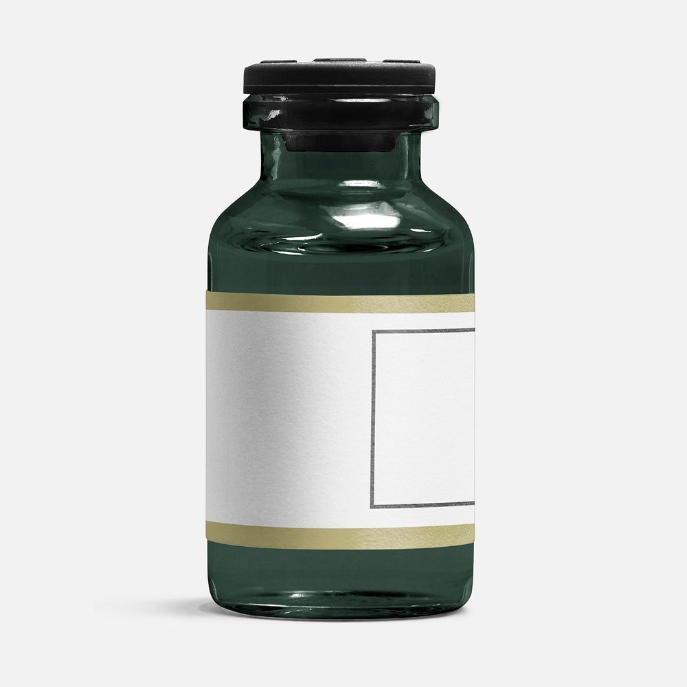 Green injection bottle, blank white | Free Photo - rawpixel