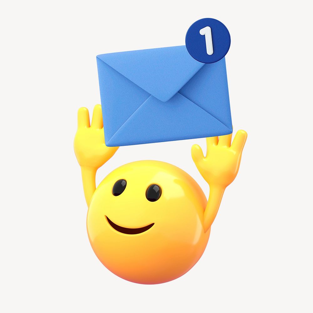Email marketing, 3D emoticon illustration | Free Photo - rawpixel