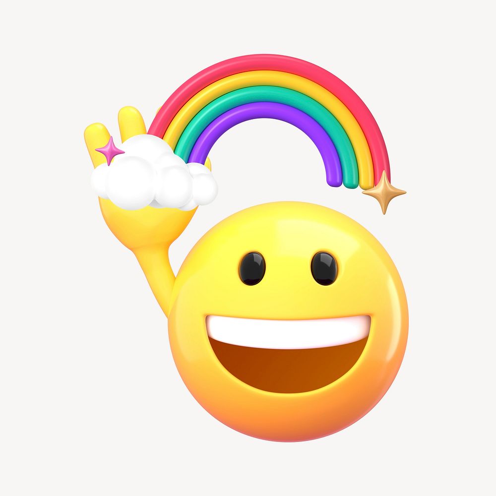 Pride emoji, 3D emoticon illustration | Premium Photo - rawpixel