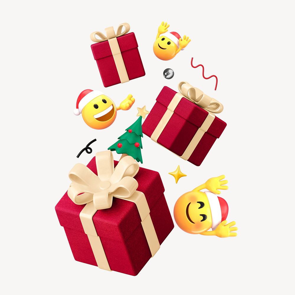 Christmas presents emoji, 3D emoticon | Premium Photo - rawpixel