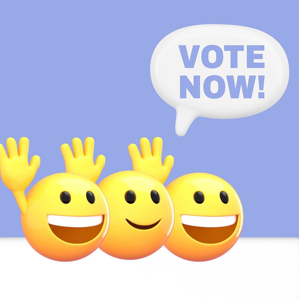 Purple vote emoticon, 3D emoji | Premium Photo - rawpixel