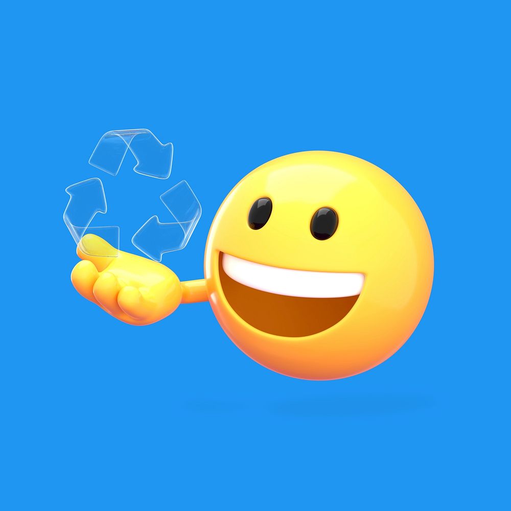 Recycle 3D emoticon, eco-friendly emoji | Premium Photo - rawpixel