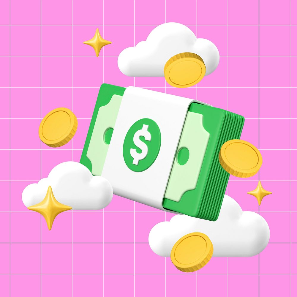 3D money & cloud, cute | Premium Photo - rawpixel