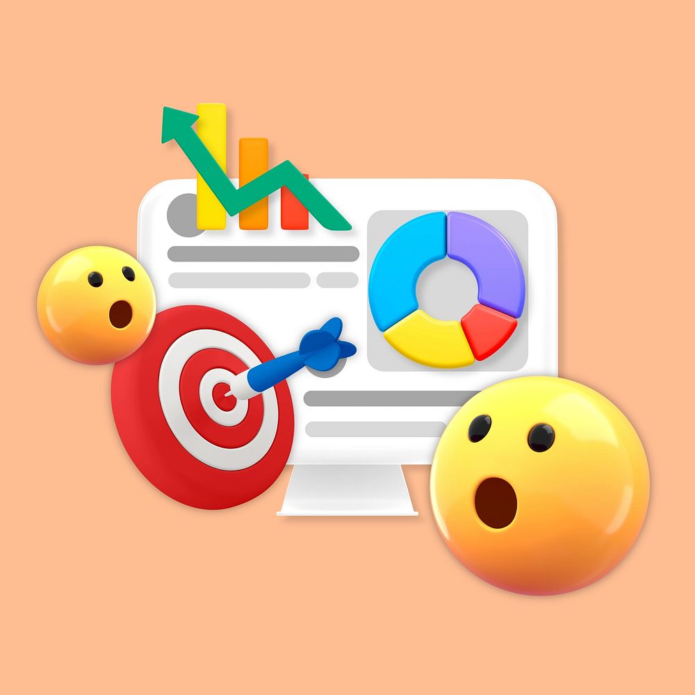 Digital marketing 3D emoticons, growing | Premium Photo - rawpixel