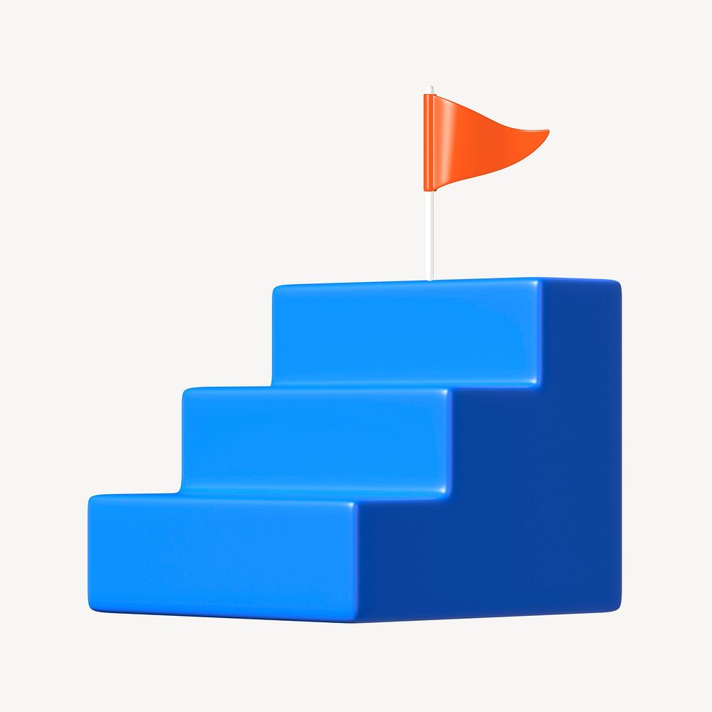 Blue ladder 3D rendered clipart | Premium Photo - rawpixel