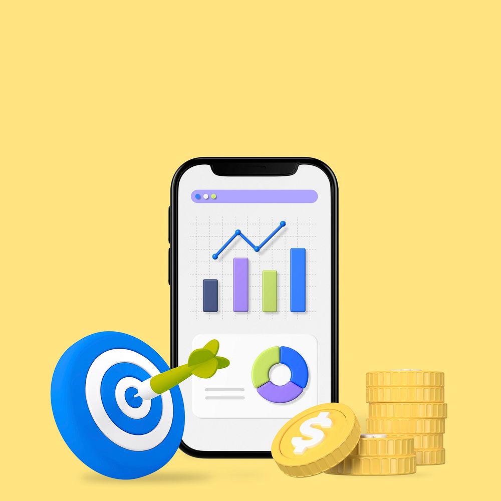 Financial target 3D rendered illustration | Premium Photo - rawpixel
