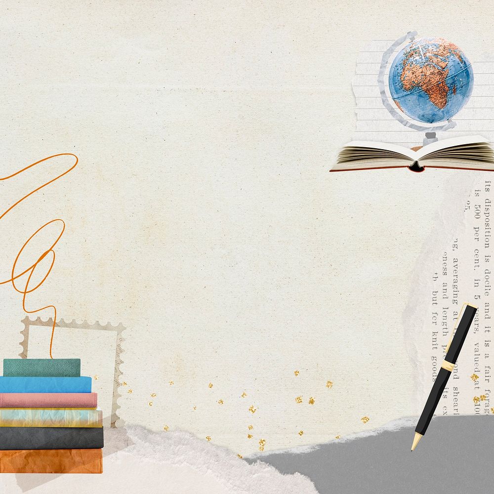 Aesthetic education collage background, paper | Premium Photo - rawpixel