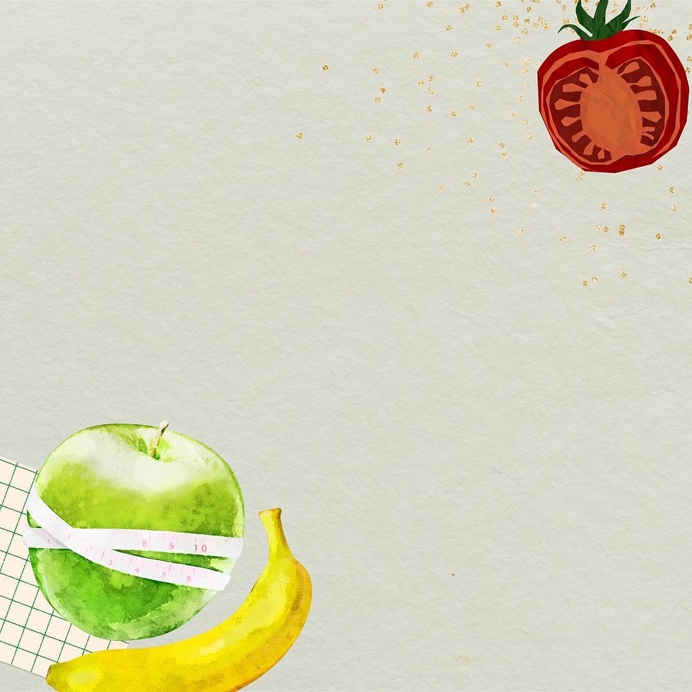 Healthy food background, fruits border | Premium Photo - rawpixel