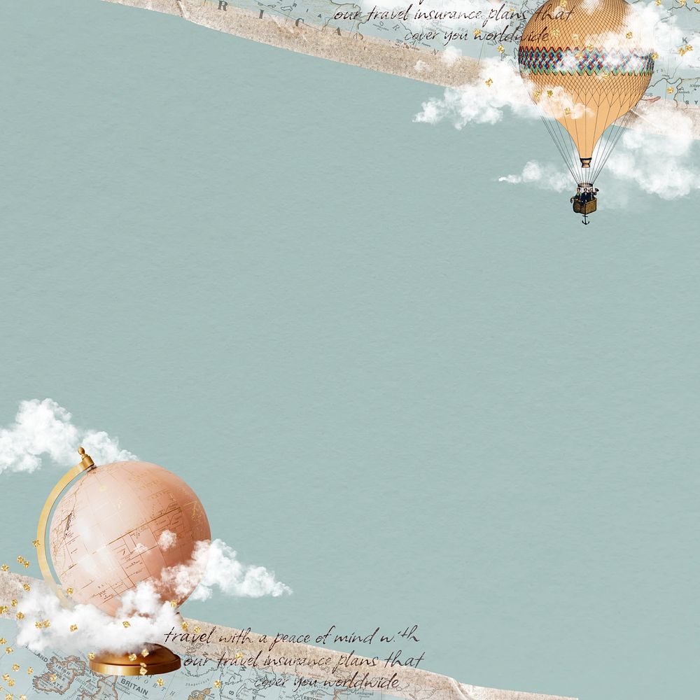 Aesthetic travel border background, spinning | Premium Photo - rawpixel