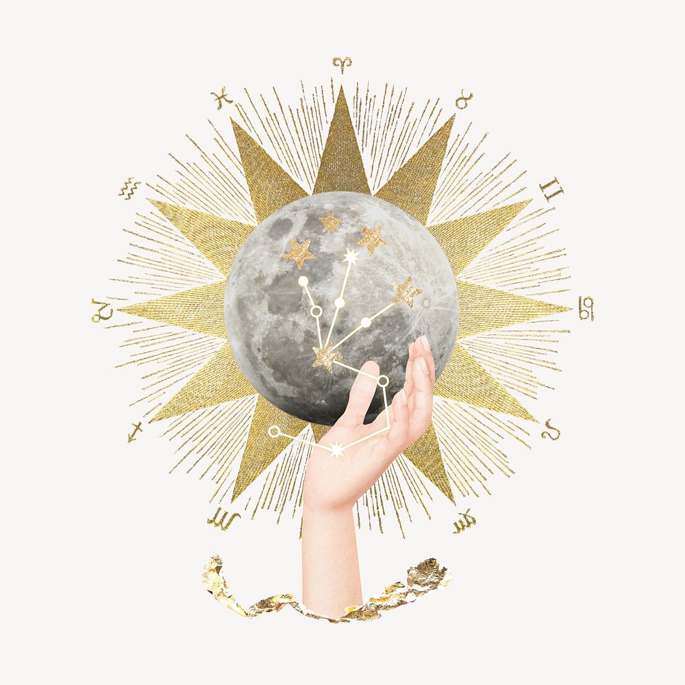 Astrology moon, fortune telling collage | Premium Photo - rawpixel