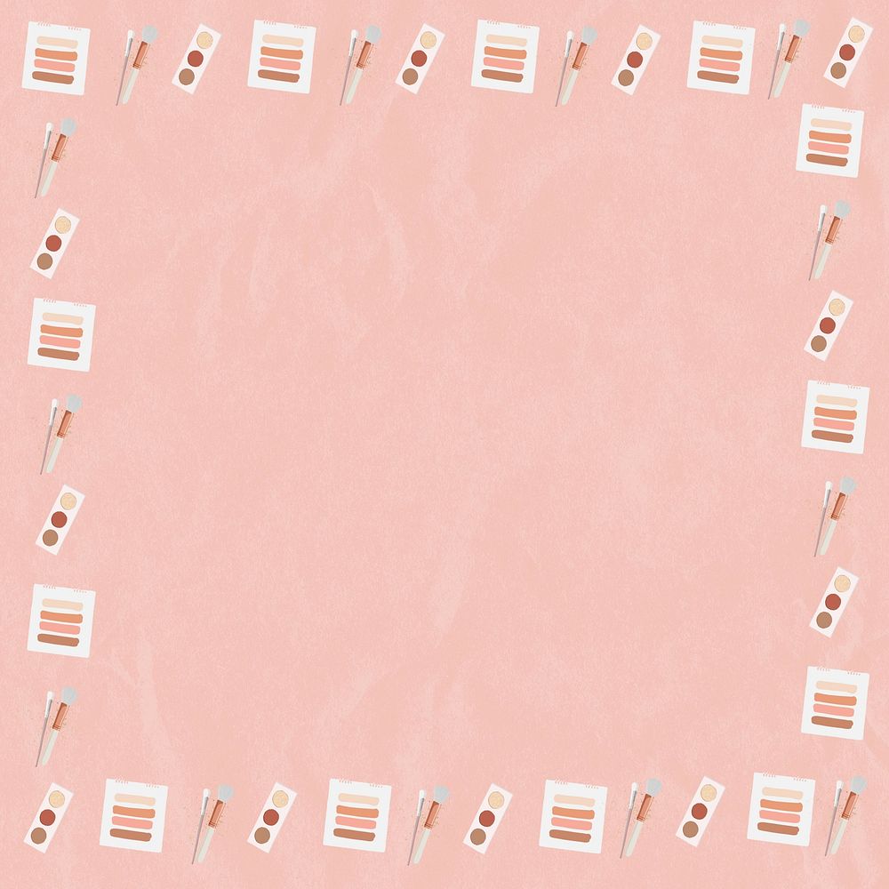 Makeup patterned frame background, pink | Premium Photo - rawpixel