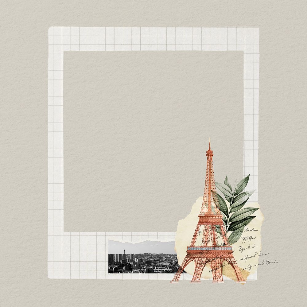 Eiffel tower instant film frame, | Free Photo - rawpixel