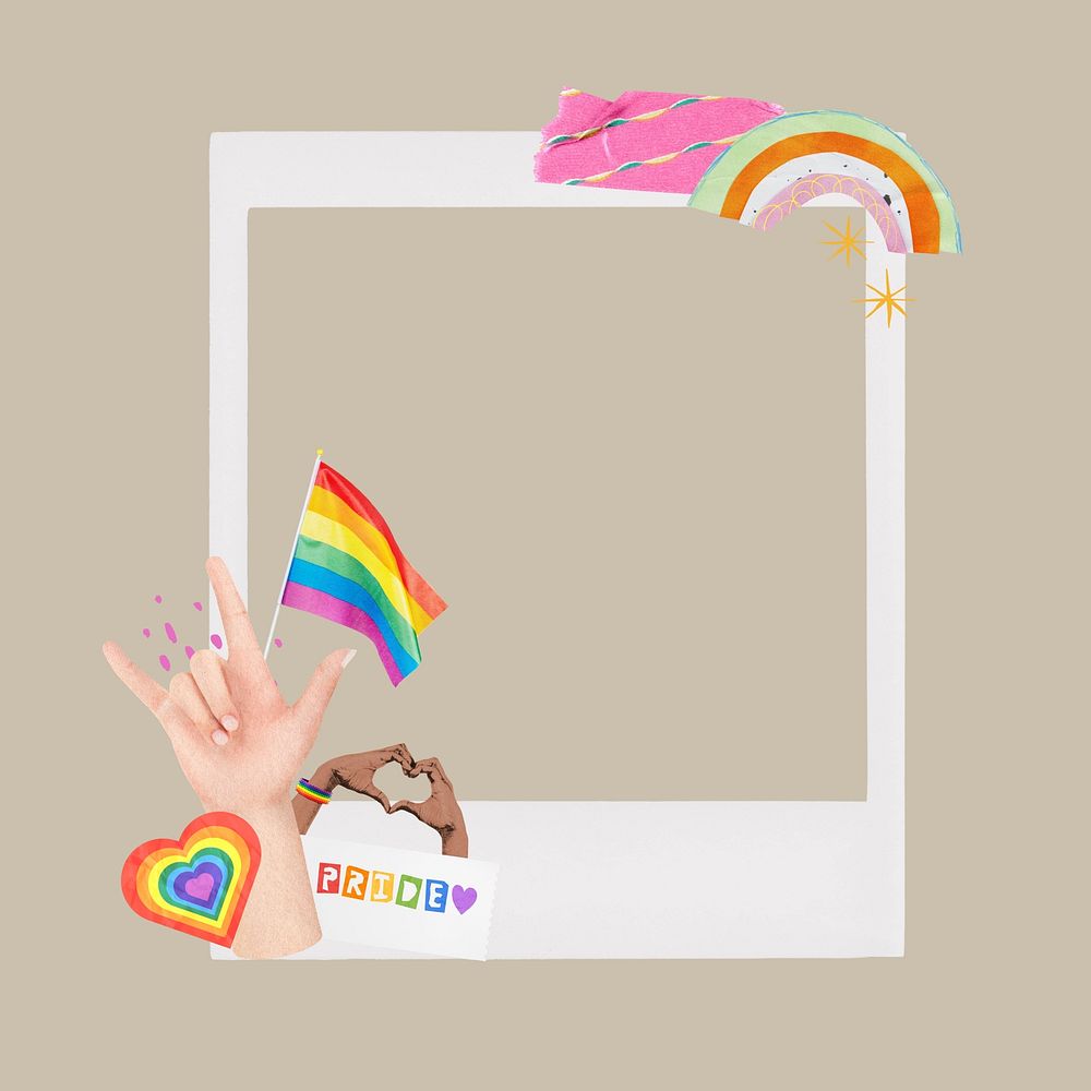 LGBTQ+ pride instant film frame, | Premium Photo - rawpixel