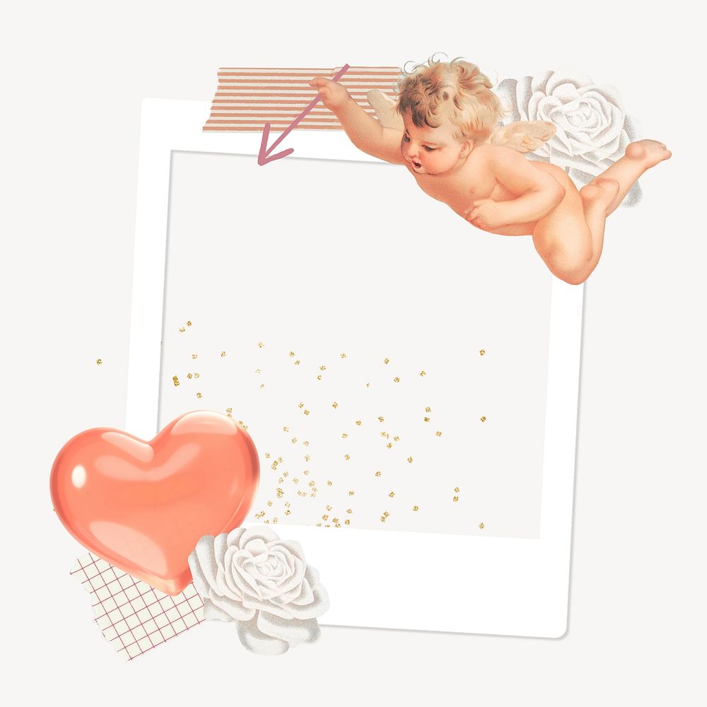 Valentine's cupid instant film frame, | Premium Photo - rawpixel