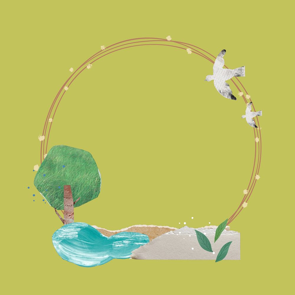 Nature landscape circle frame, environment | Premium Photo - rawpixel