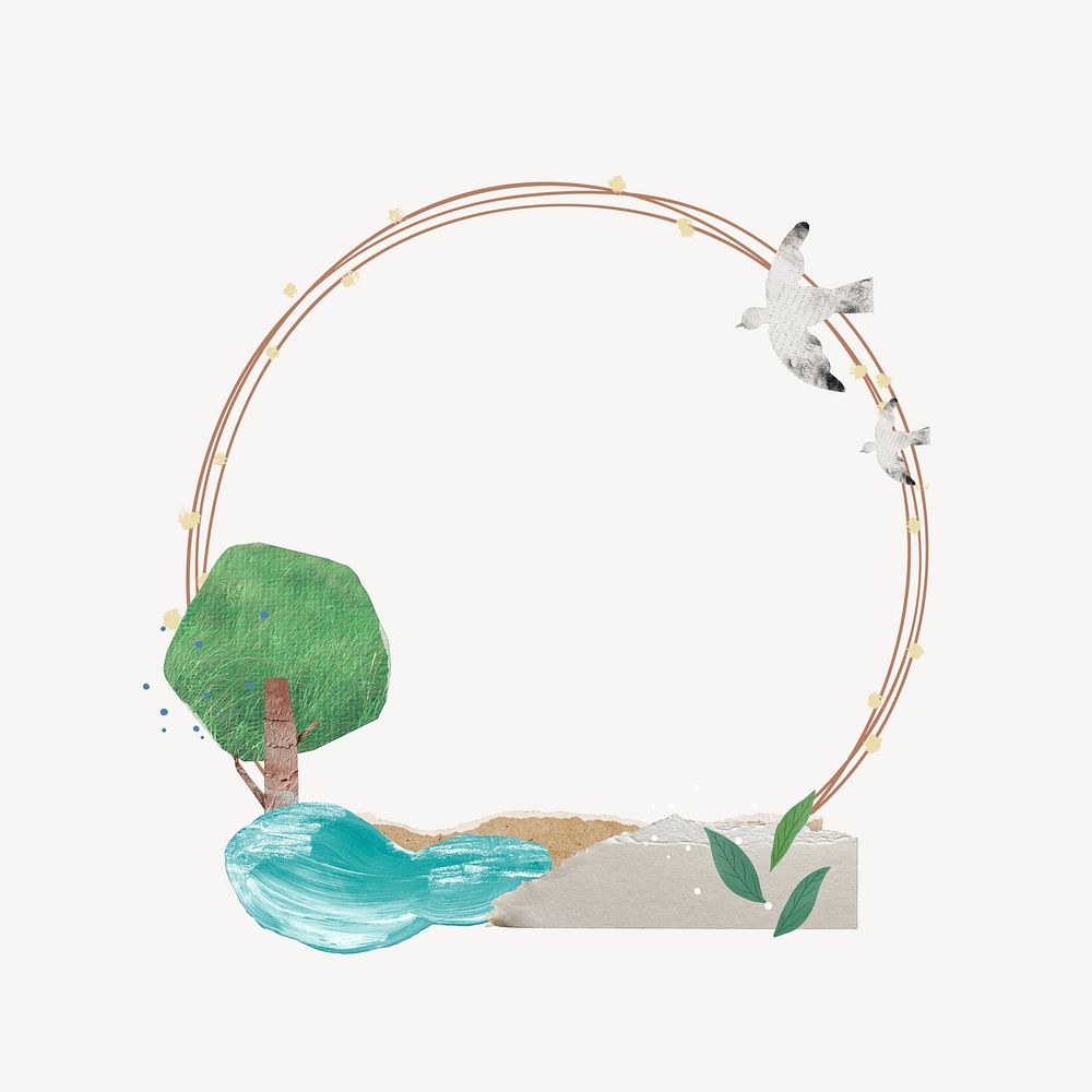 Nature landscape round frame, environment | Free Photo - rawpixel