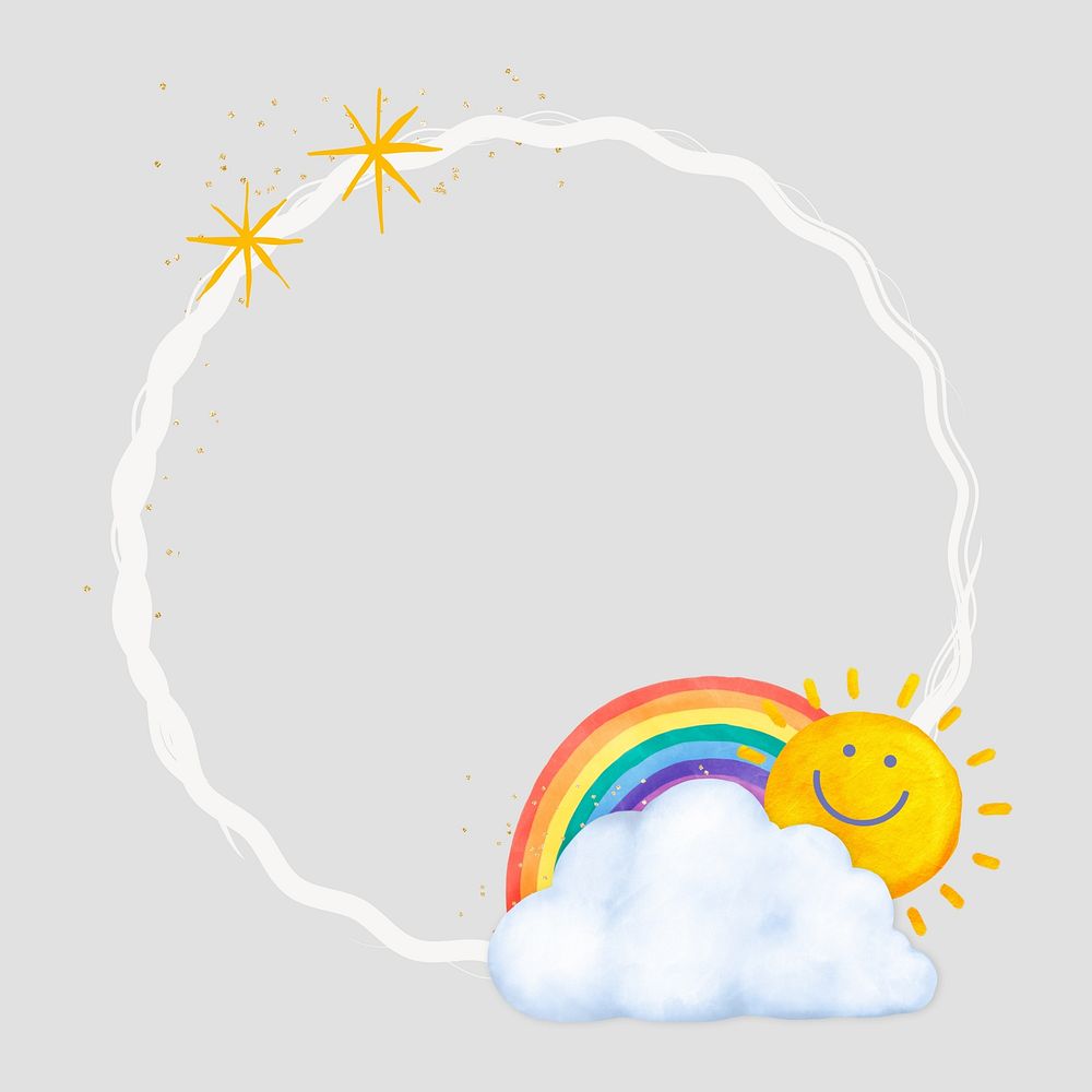 Cute weather frame, circle paper | Premium Photo - rawpixel