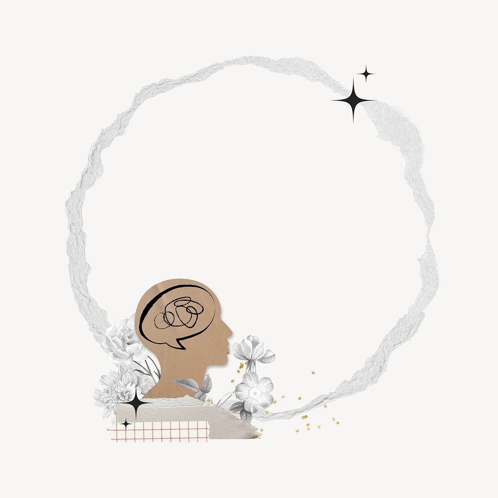 Mental health frame, circle paper | Free Photo - rawpixel