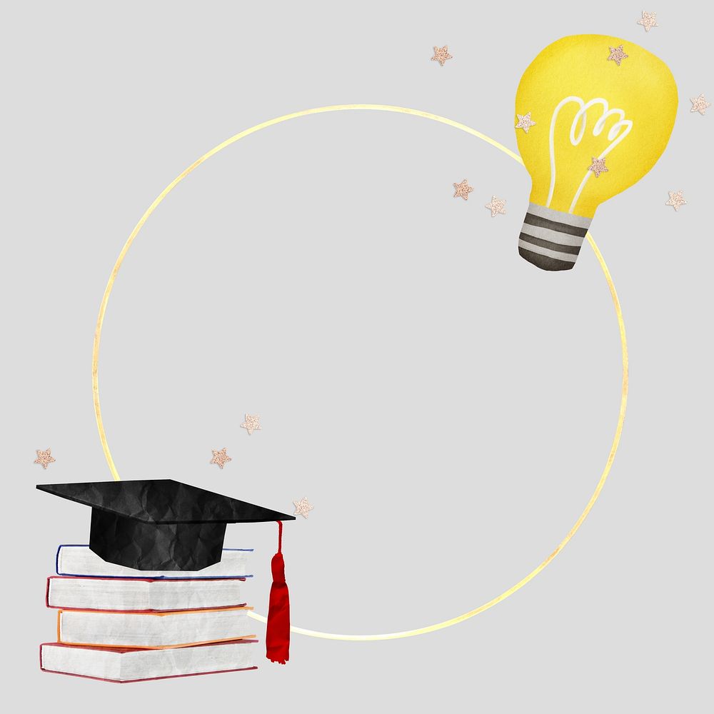 Graduation cap frame, circle light | Premium Photo - rawpixel