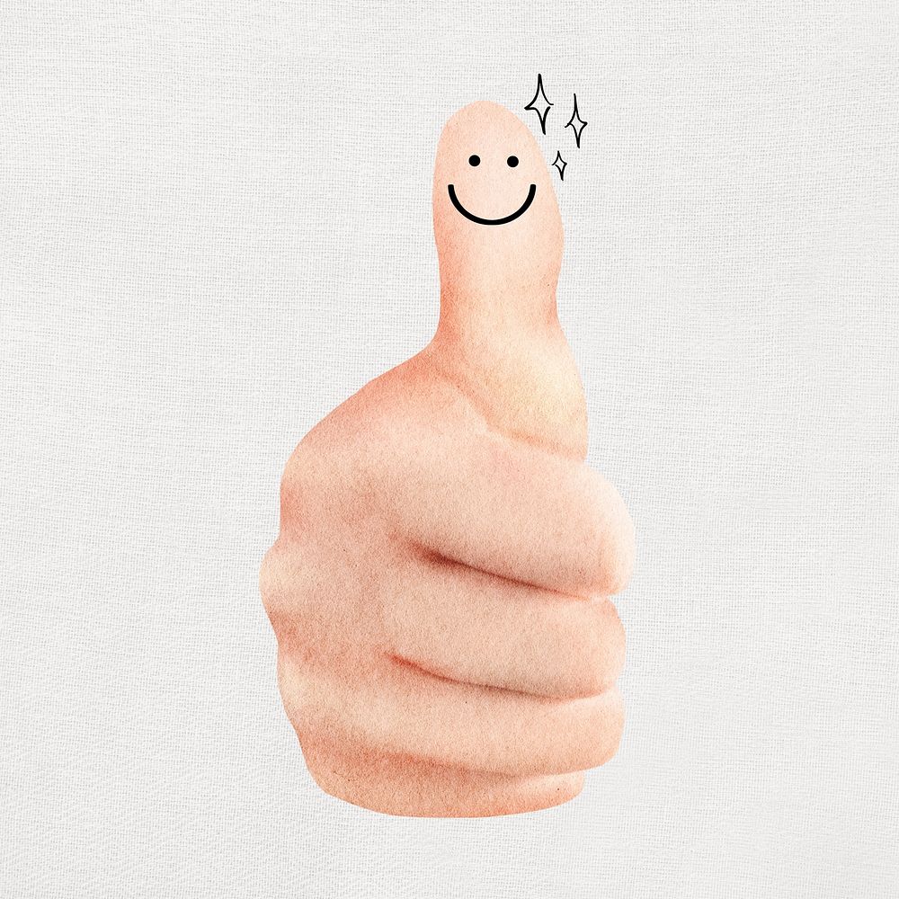 Smiling thumbs up, cute hand | Premium Photo - rawpixel