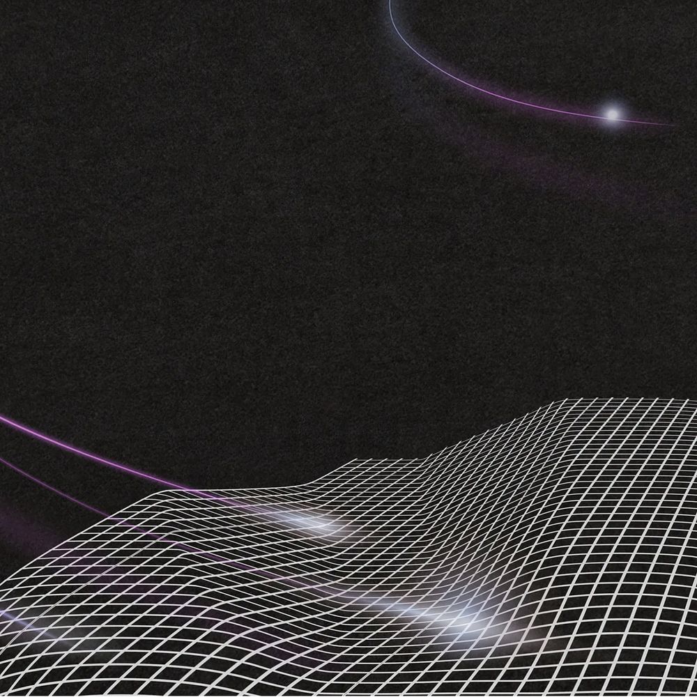 Black wireframe landscape background, retro-futuristic | Premium Photo ...