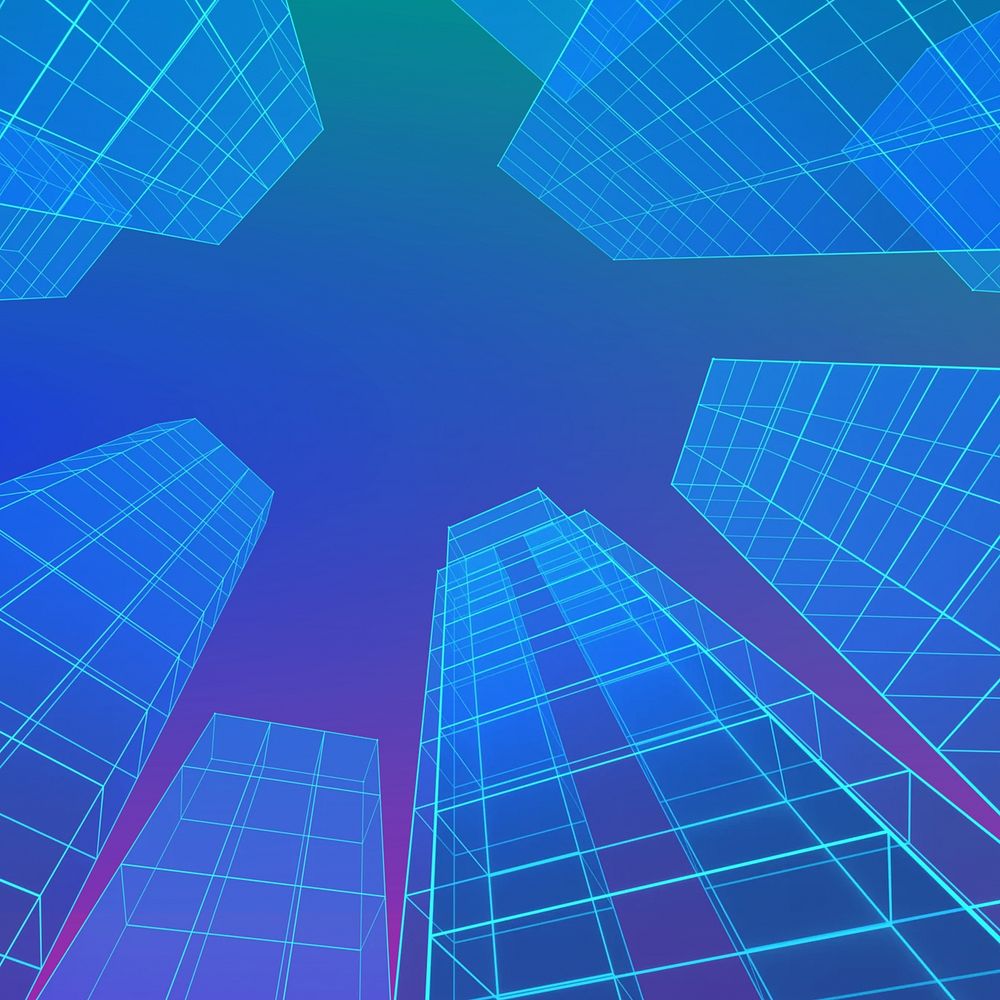 Gradient smart city background, wireframe | Premium Photo - rawpixel