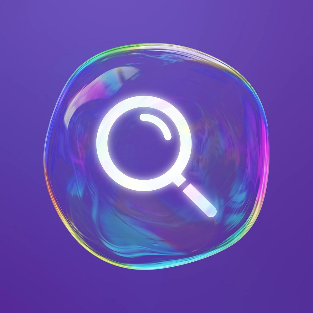Magnifying glass in bubble | Premium Photo - rawpixel Magnifying glass in bubble | Premium Photo - rawpixel