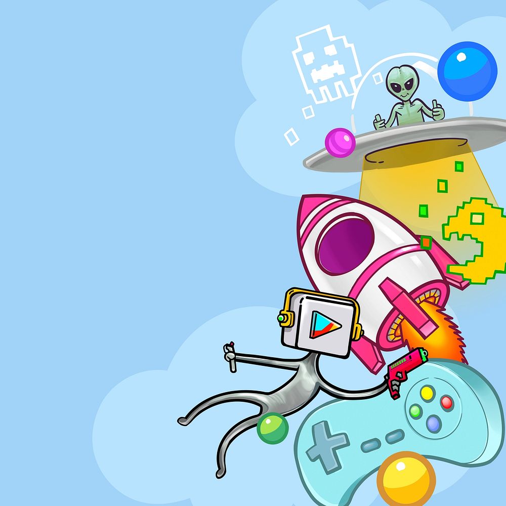 Funky space gaming background, alien | Premium Photo - rawpixel