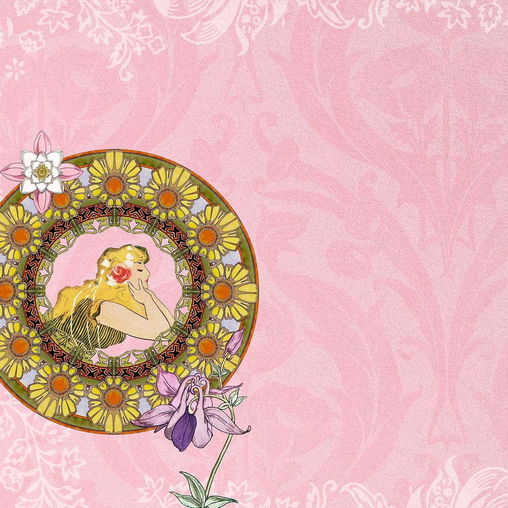 Pink vintage woman background, aesthetic | Premium Photo Illustration ...