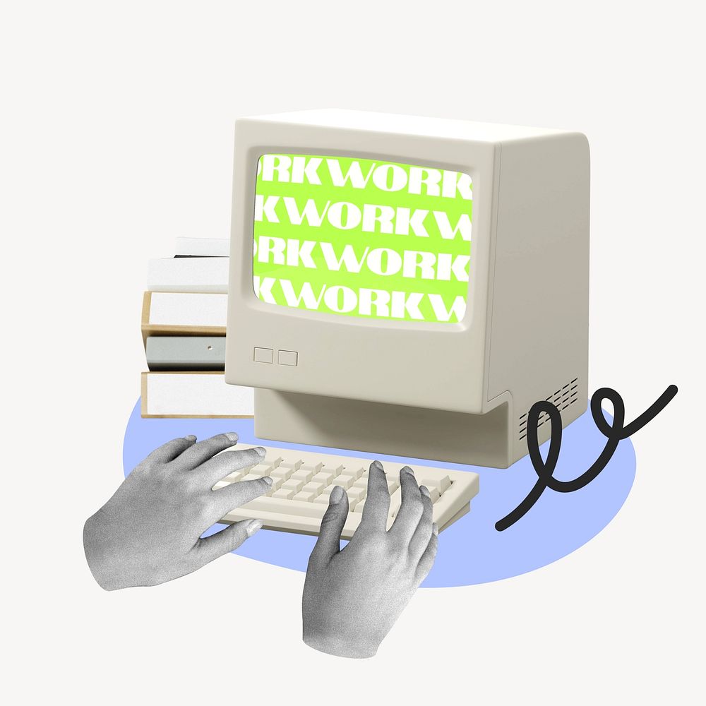 Retro computer creative collage | Premium Photo - rawpixel