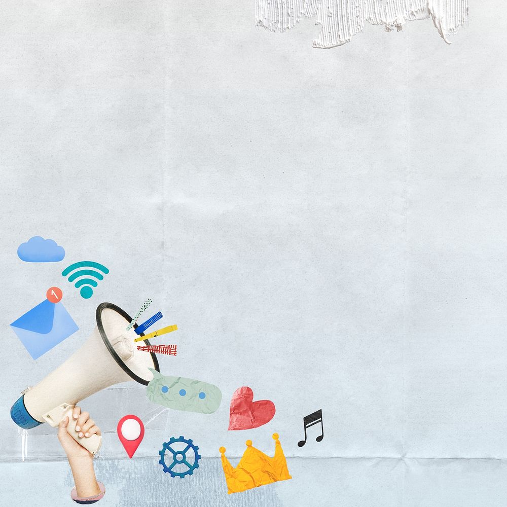 Creative marketing collage background, paper | Premium Photo - rawpixel