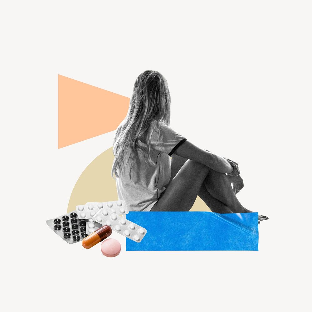 Women's mental health, wellness collage | Free Photo - rawpixel