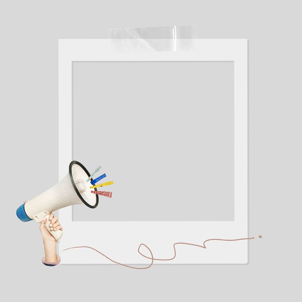 Announcement instant film frame design | Free Photo - rawpixel