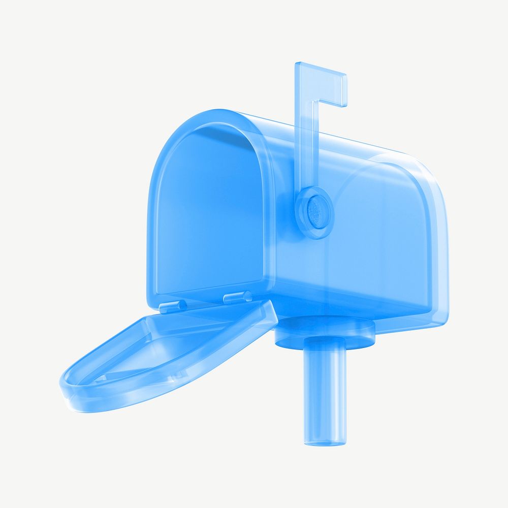 Blue mailbox, 3D collage element | Premium PSD - rawpixel