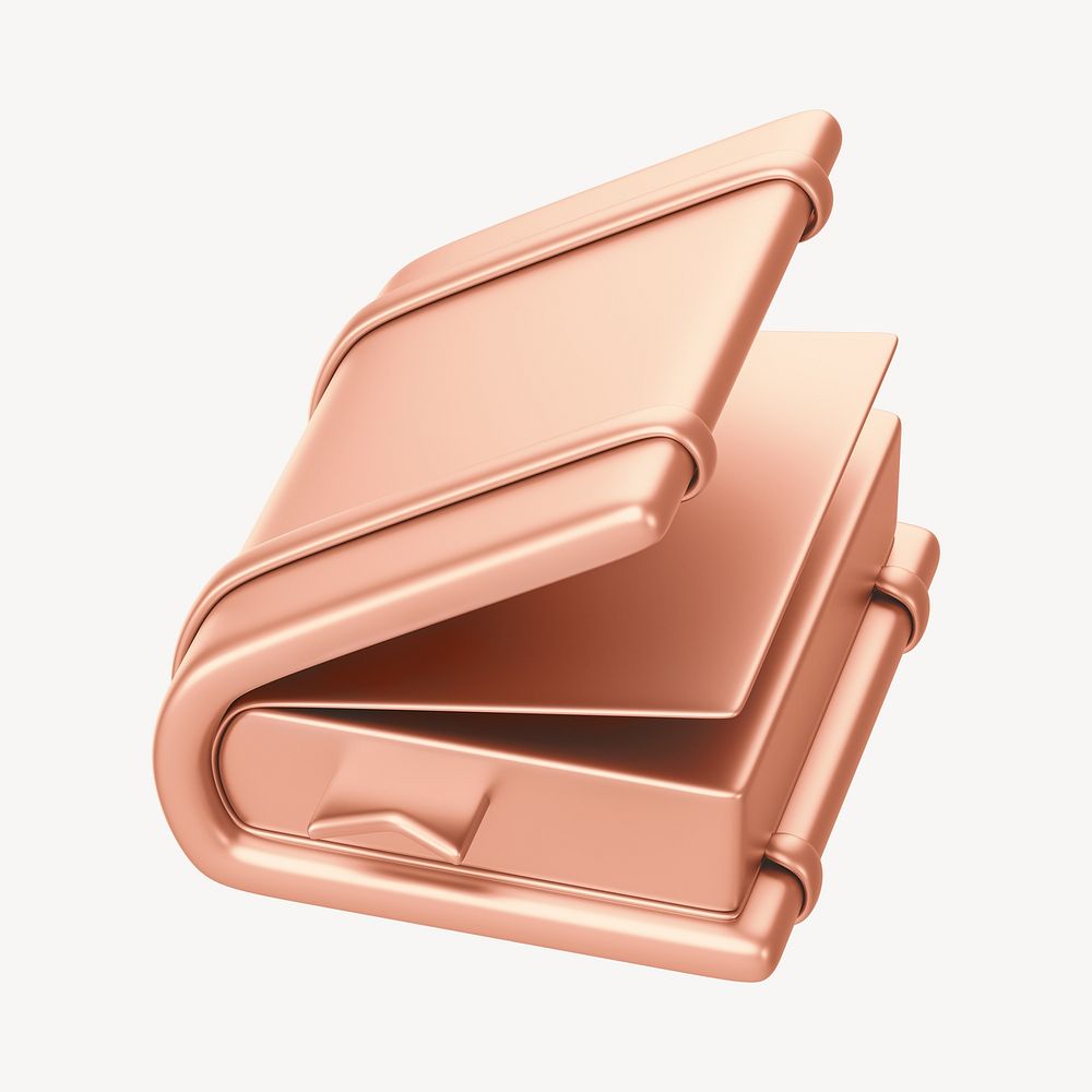 Rose gold book, 3D education | Free Photo - rawpixel