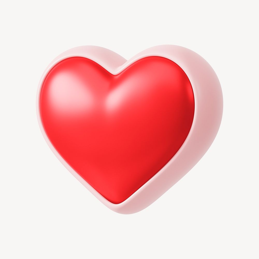 Red heart, 3D illustration | Premium Photo - rawpixel