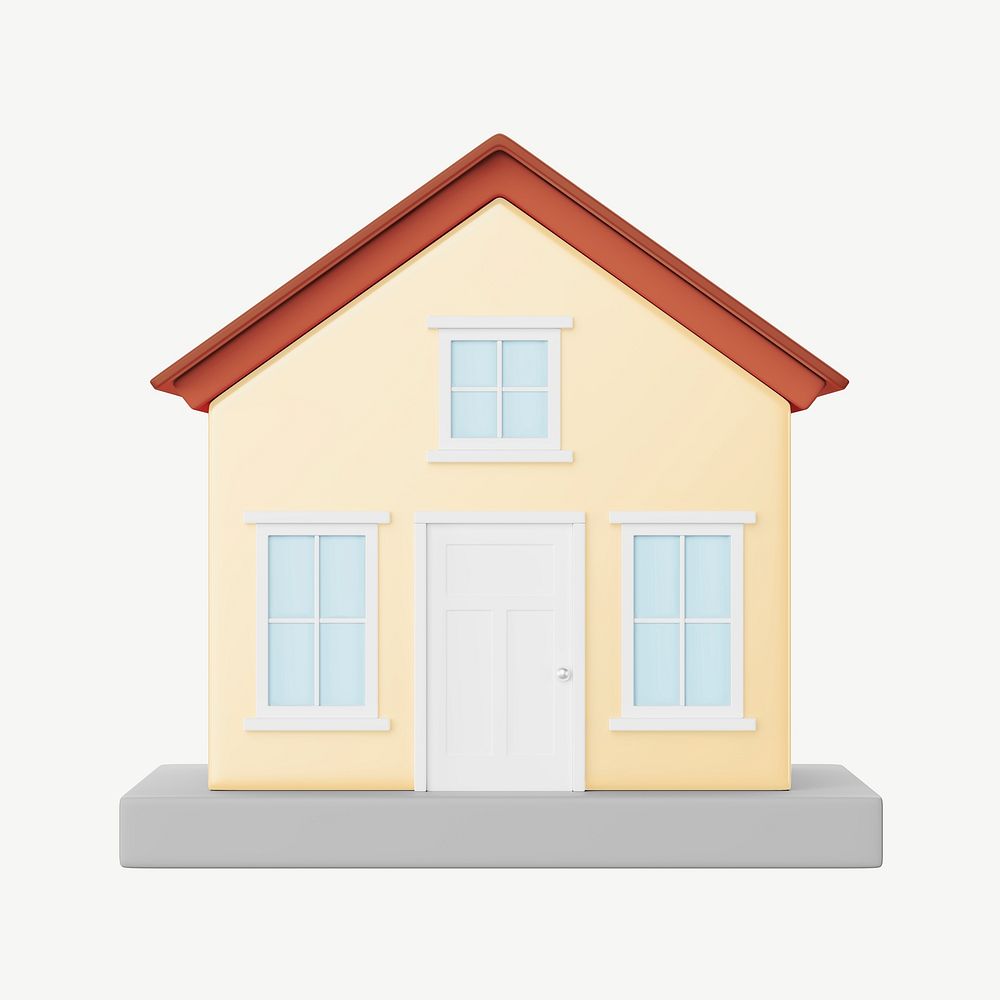 Simple house model, 3D rendering | Premium PSD - rawpixel