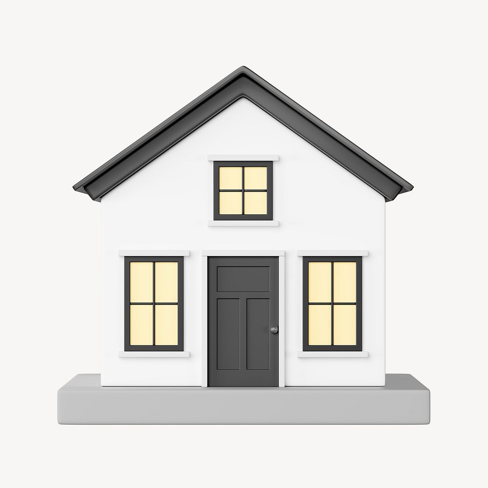 Simple house model, 3D rendering | Free Photo - rawpixel