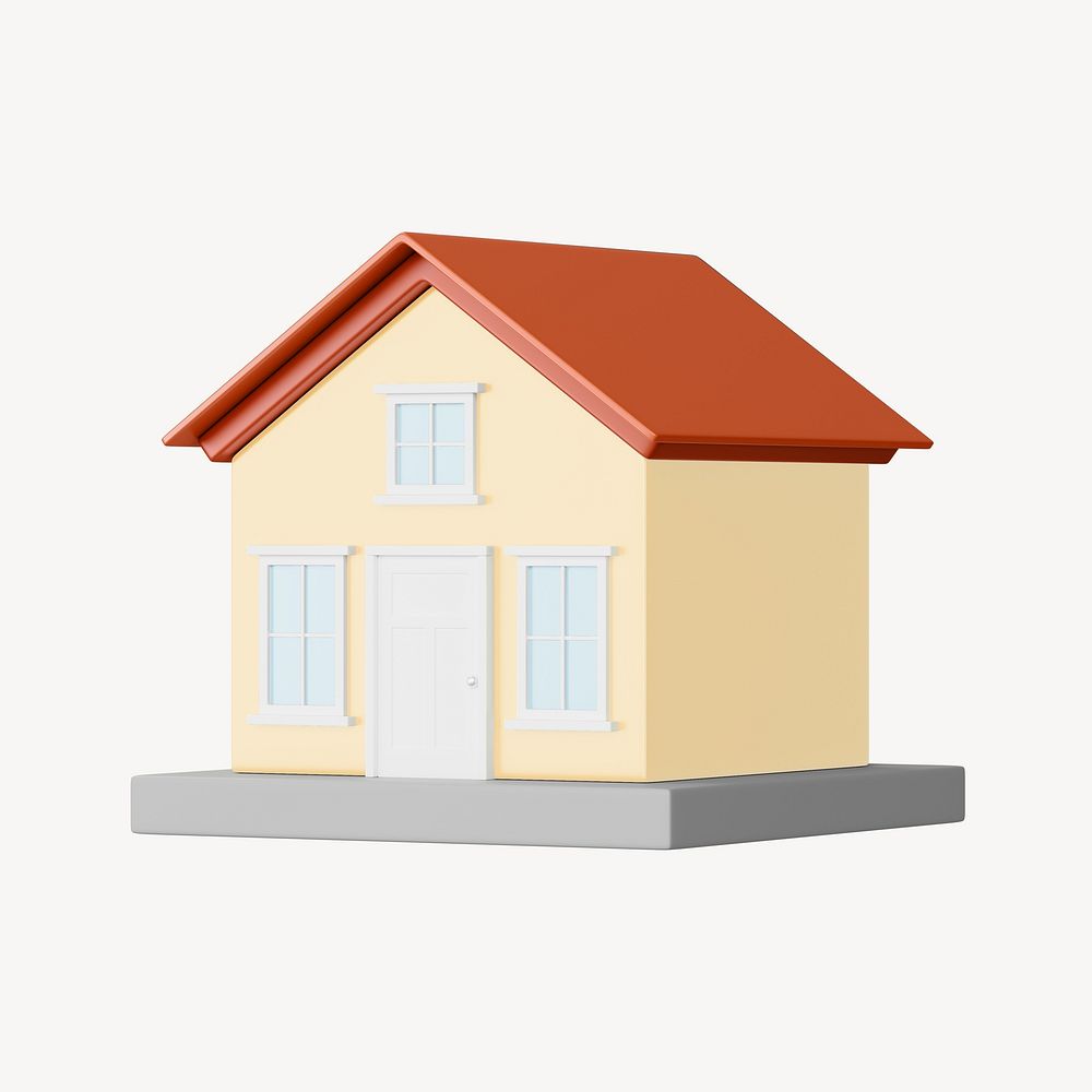 Simple house model, 3D rendering | Free Photo - rawpixel