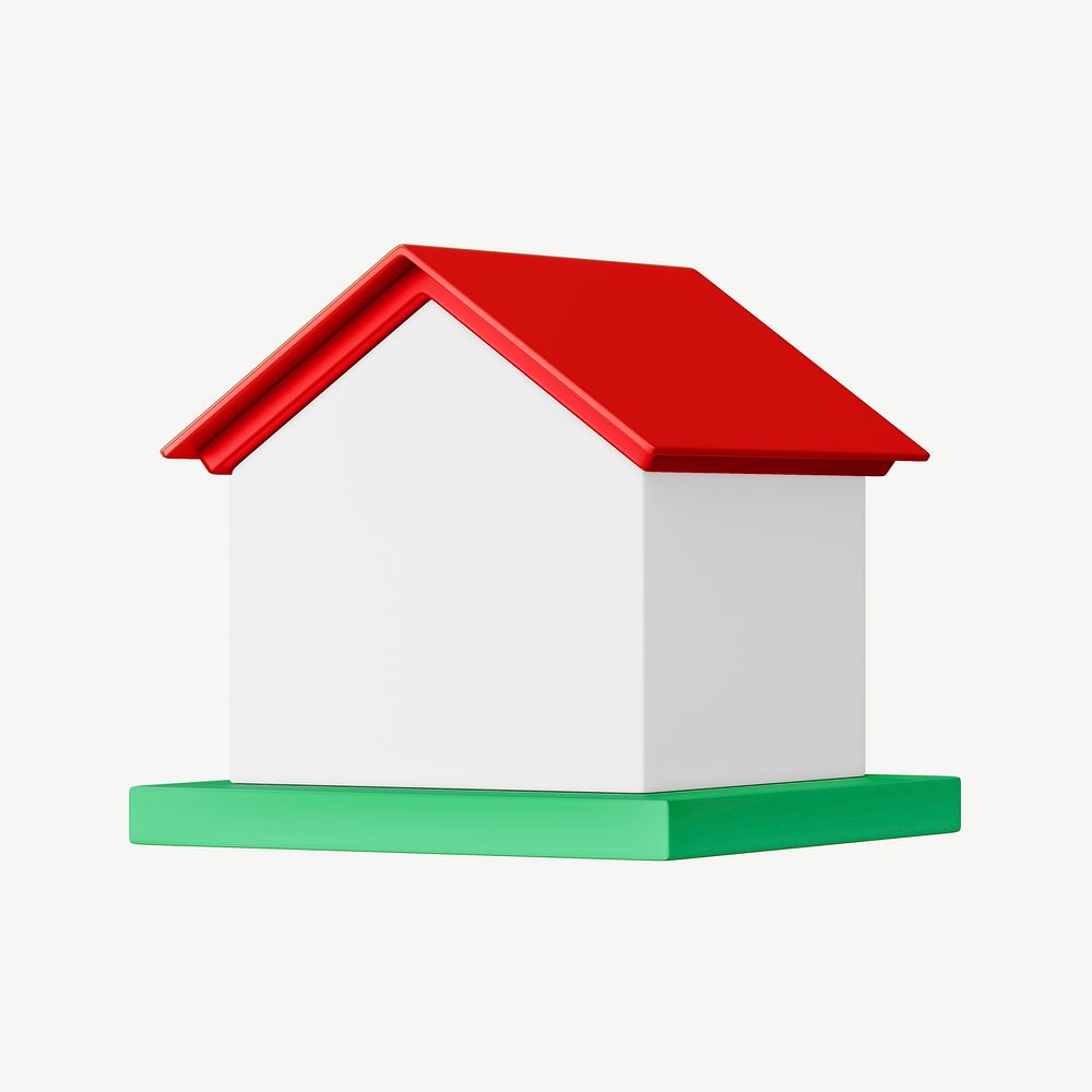Simple house model, 3D rendering | Premium PSD - rawpixel