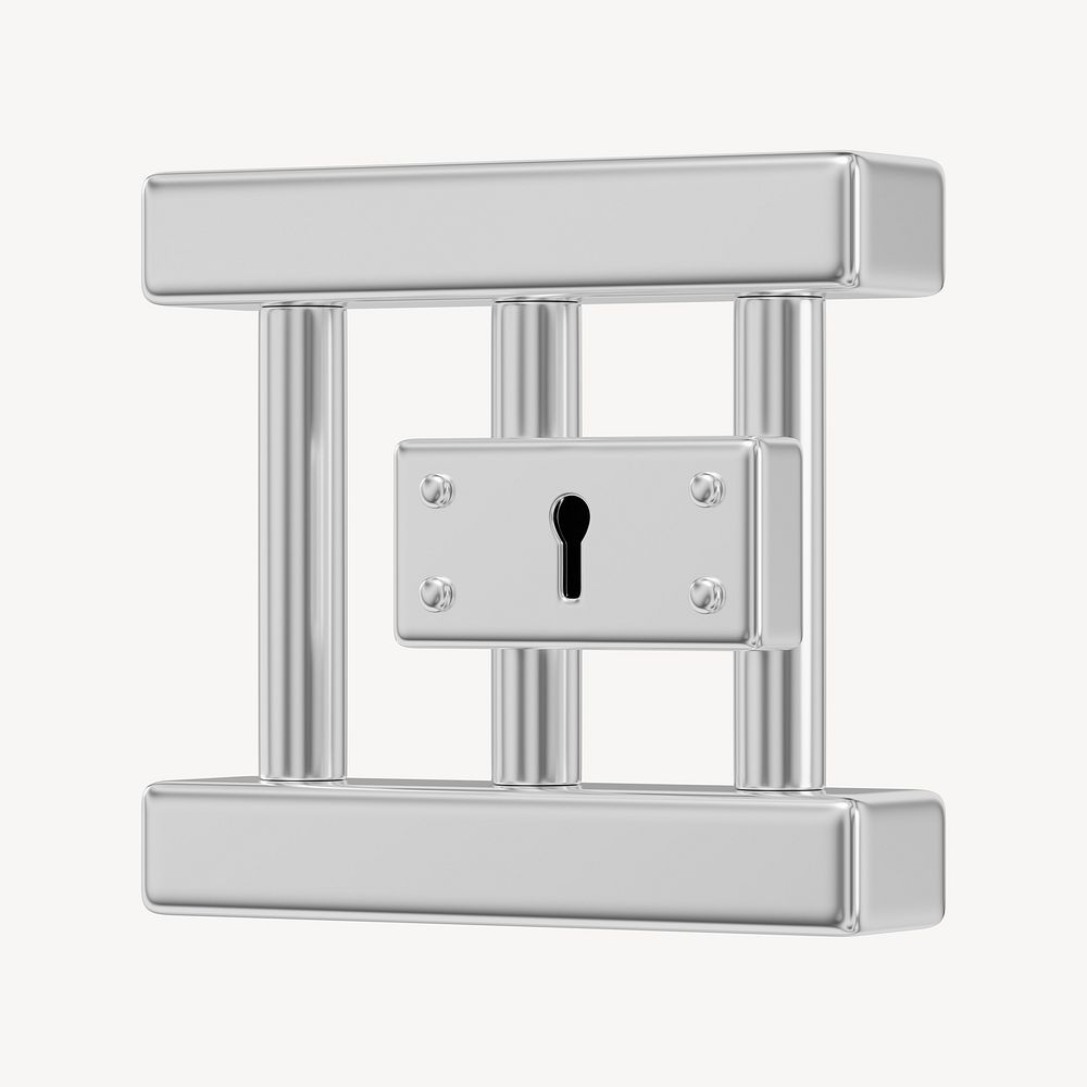 Silver prison cell, 3D illustration | Premium Photo - rawpixel
