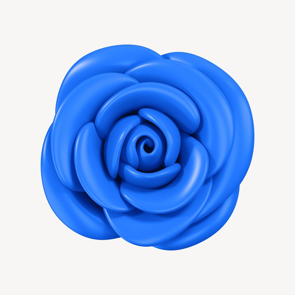 Blue rose flower, 3D illustration | Premium Photo - rawpixel